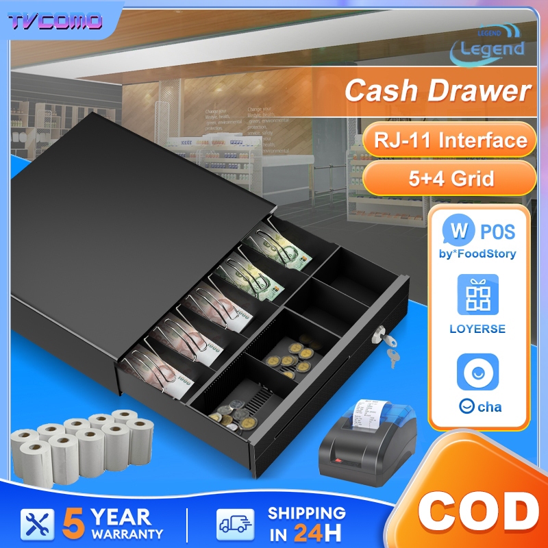 Cash Drawer Box Standard POS Register Cash Drawer Box POS System With ...