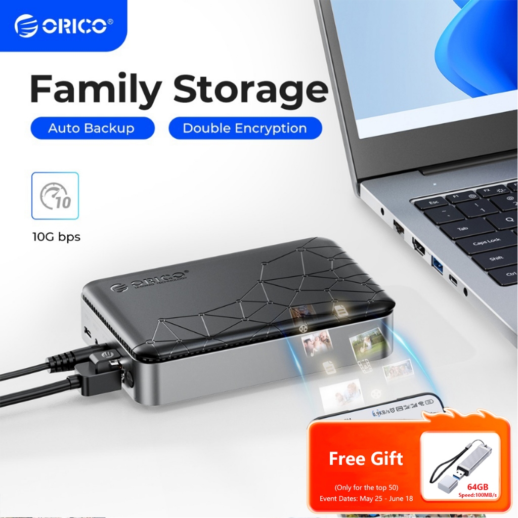 ORICO NAS Personal Storage Private Cloud Home Cloud Storage for 3.5 ...