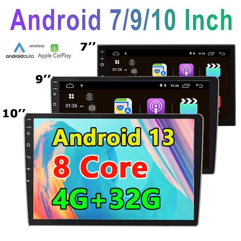 (4G RAM+32G ROM ) 8Core/4core 7/9/10 inch Double Din Radio Android Car ...
