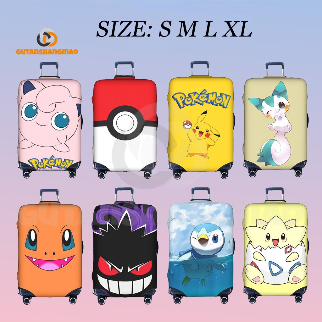 Pokemon Pikachu Suitcase Cover Thicken Wear 18-32Inch Luggage ...