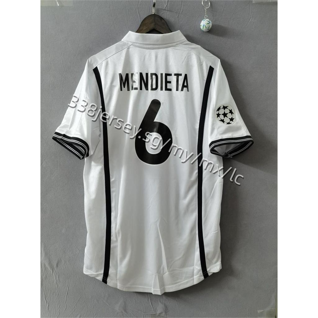 00-01 Valencia home 3A Custom retro football shirt MENDIETA MIMAR ...