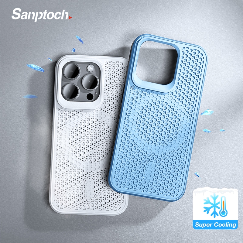 Sanptoch For Magnetic Cooling Phone Case For iPhone 16 15 14 13 12 Pro ...