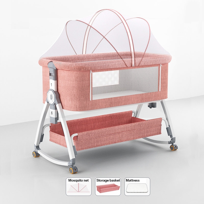 katil baby murah newborn Foldable Baby Cot baby side bed Adjustable ...