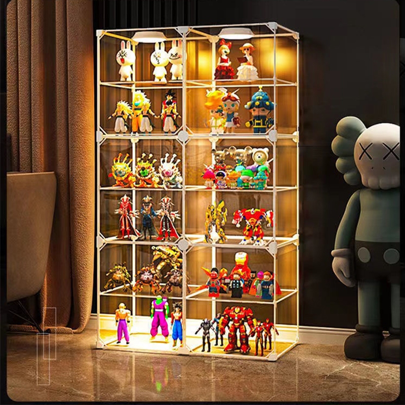 Shelf Model Toy Transparent Display Cabinet Acrylic Showcase Gundam ...