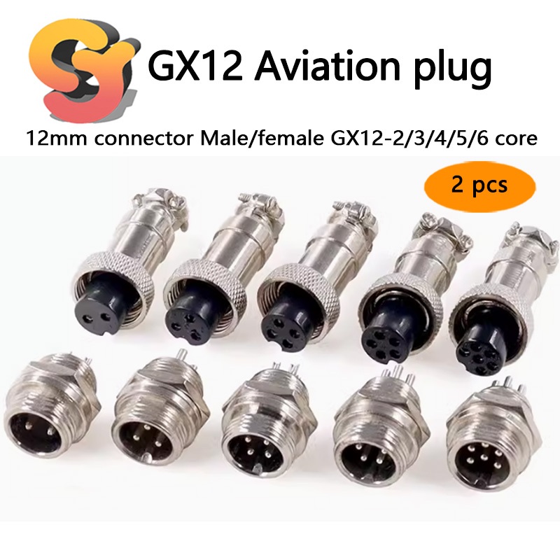 [Ready Stock Supply] GX12 Aviation Plug 2-Core 3-Core 4-Core 5-Core 6 ...