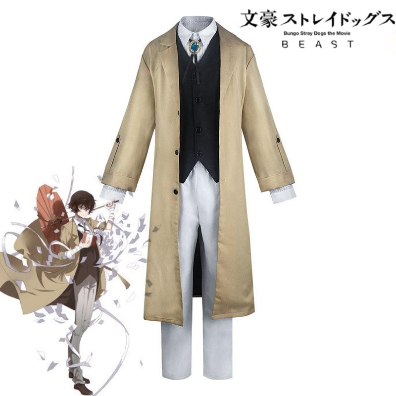 Osamu Dazai Cosplay Costume Detective Long Jacket Coat Anime Uniform ...