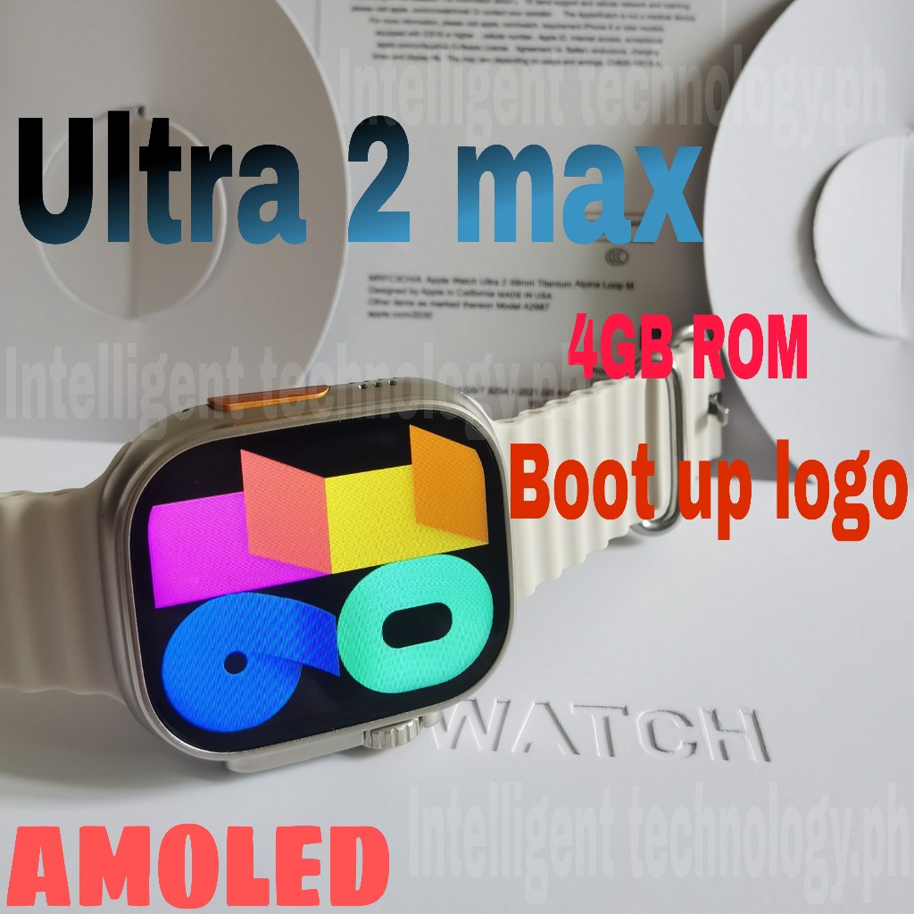 New Boot up logo AMOLED 49mm Ultra2 Max smartwatch men and women 4GB ...