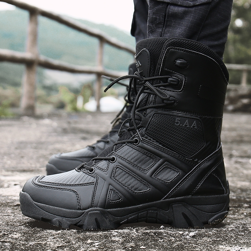 Safety Original special police boots with side zipper and steel toe for ...