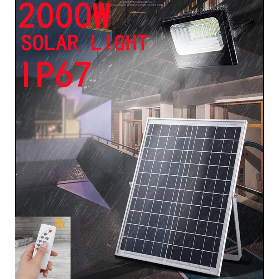 3000W Solar Light IP67 Waterproof Outdoor Lighting Wall Floodlights ...