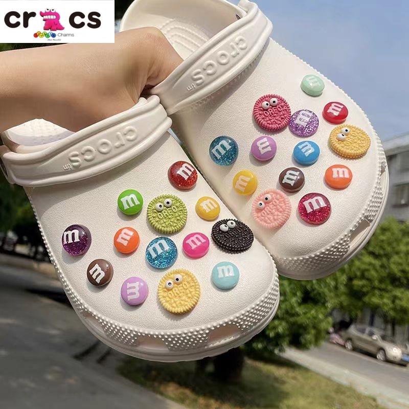 Jibbitz crocs button Cartoon Cute Biscuits Colorful M Beans DIY Shoe ...
