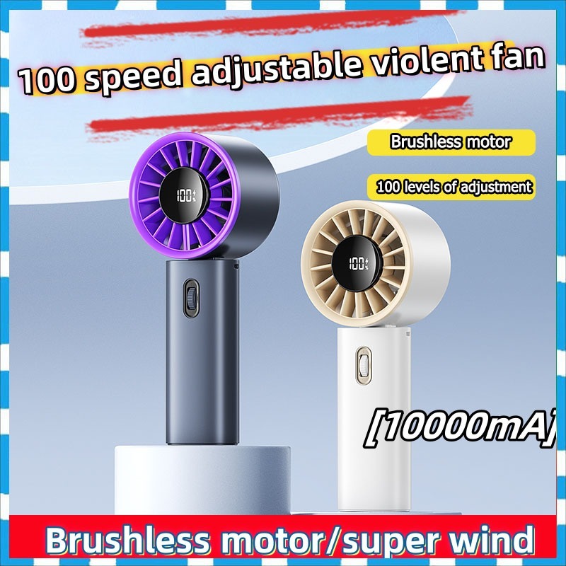 100 Level Mini Handheld Fan Violent fan 25000 RPM usb fan Portable ...