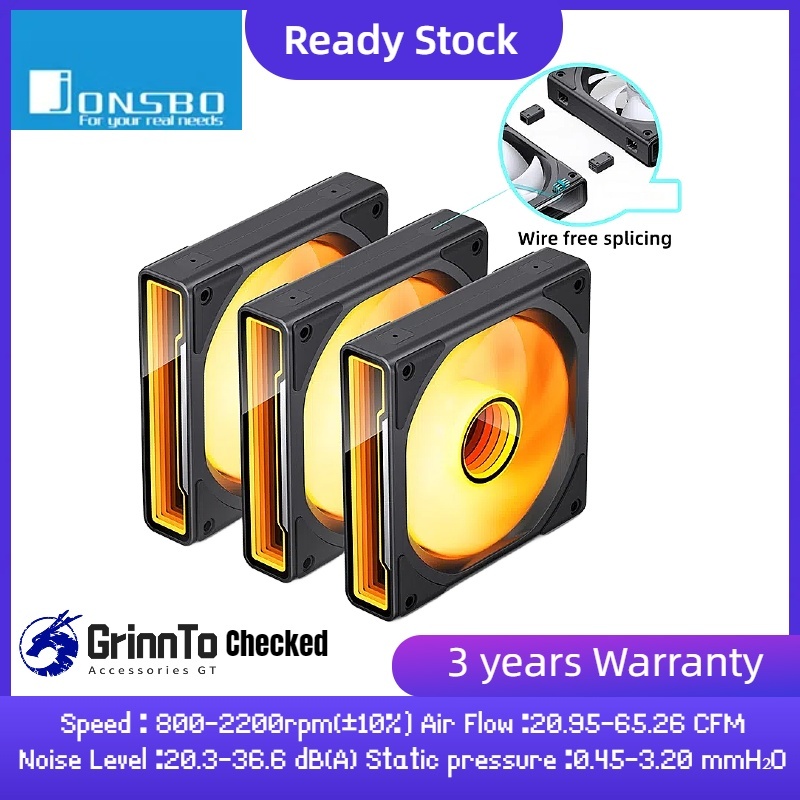 JONSBO Building Block Fan ZK-120 Triple Package ARGB 12CM 800-2200rpm(± ...