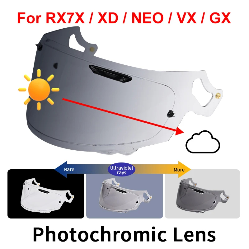 Photochromic Visor for ARAI RX-7X RX7X CORSAIR-X RC RX-7V RX7V PAPIDE ...