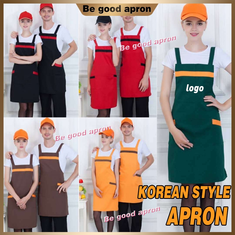 Korean Unisex of neutral apron custom logo supermarket hot pot ...