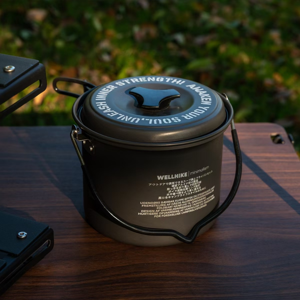 Wellhike Tactical Aluminum Kettle Pot Outdoor Camping Supplies Portable ...