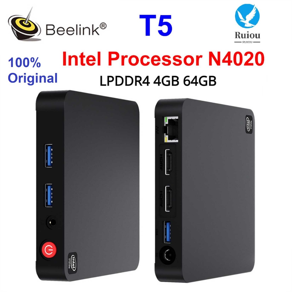 Beelink T5 Intel N4020 MINI PC Windows 11 4GB DDR4 64GB EMMC 2.4G/5G ...