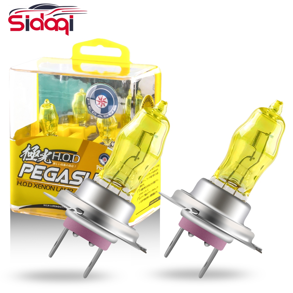 2pcs Yellow Halogen Bulbs 100W H1 H3 H4 H7 H9 H11 9005 9006 Auto ...