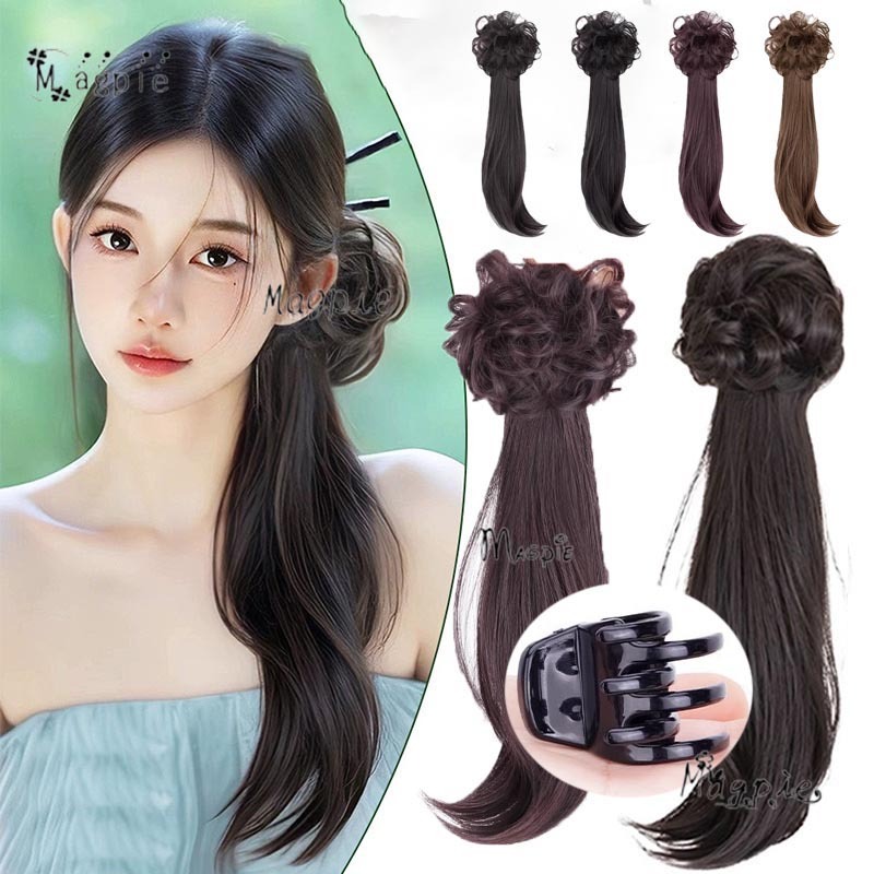 [Magpie]New Chinese style grip style micro curled ponytail natural ...