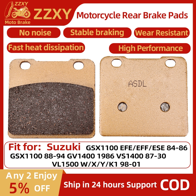 1 Pair Motorcycle Rear Brake Pads For Suzuki GSX1100 EFE/EFF/ESE 84-86 ...