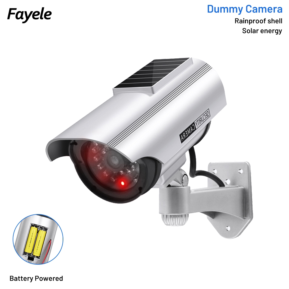 Outdoor Security Fake Camera Solar Energy Bullet Style Dummy Camera ...