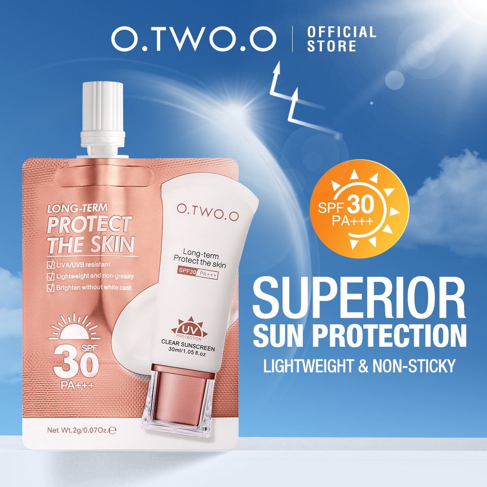 O.TWO.O Trial Pack Sunscreen 2g SPF30+ PA+++ 7.5H Lasting Oil Control ...