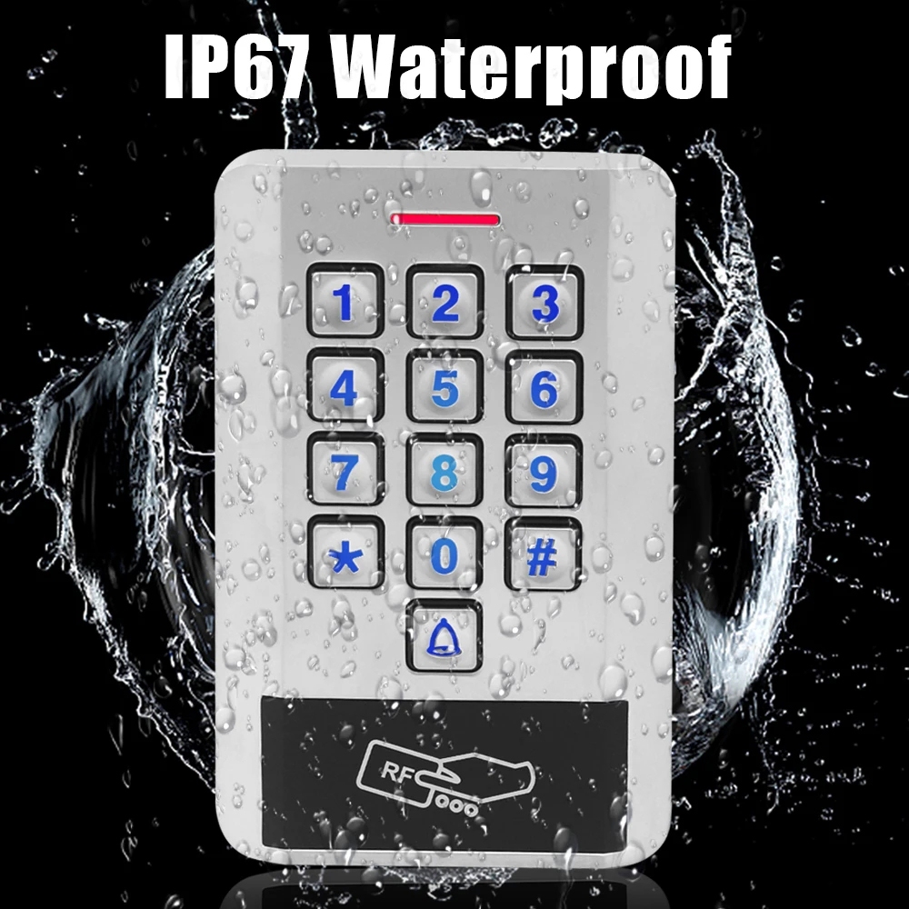 125KHZ RFID Password Keypad Access Control Backlight Waterproof IP68 ...