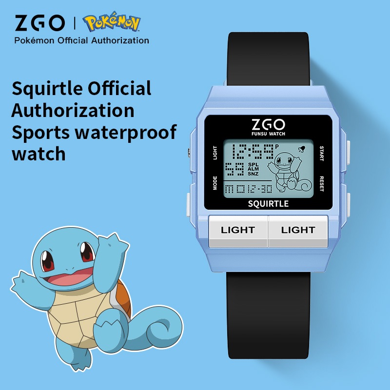 ZGO x Pokémon Squirtle Watch Large Dial Multifunctional Men Women ...