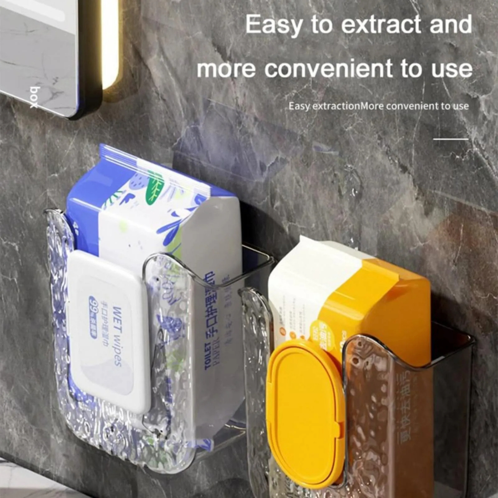 2PCS Kitchen Wipes Storage Box Easy To Remove Wipes No Punching Wall ...