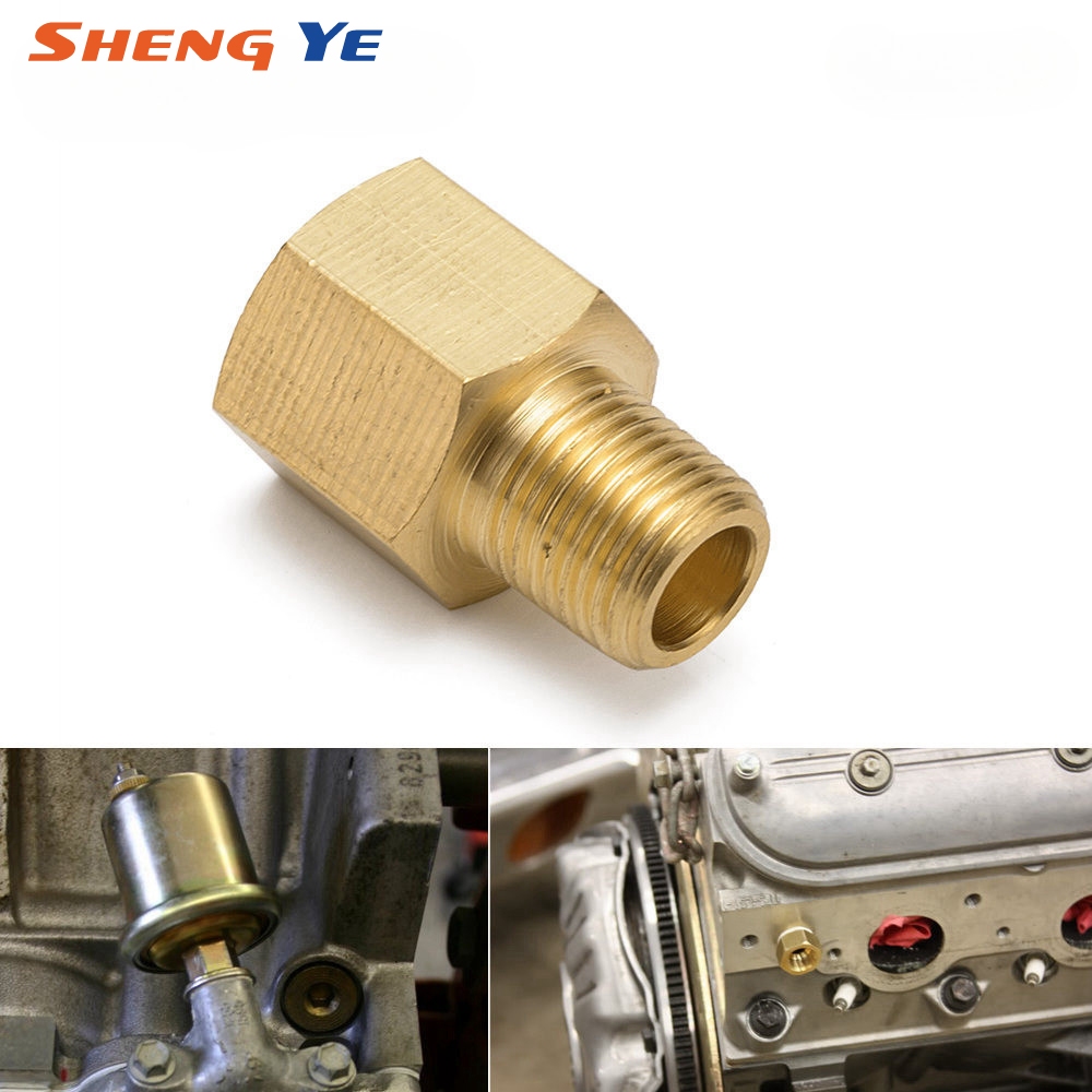 1/8" NPT Male To 1/8" BSPT Female Brass Pipe Fitting Connector Adapter ...