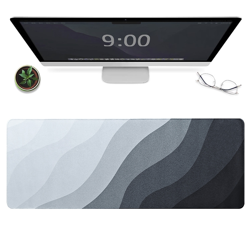 Large Gaming Mouse Pad Black White Background Pattern Mouse Mat Non ...
