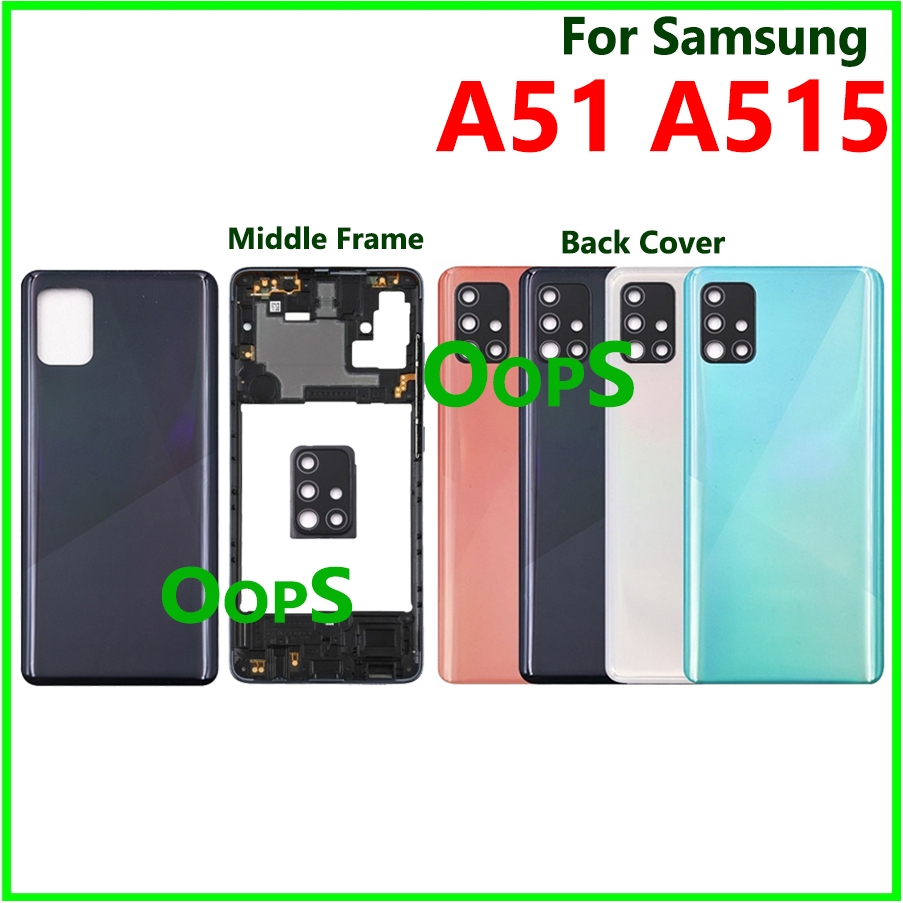 Housing For Samsung A51 2020 A515 Back Battery Cover Case + Middle ...