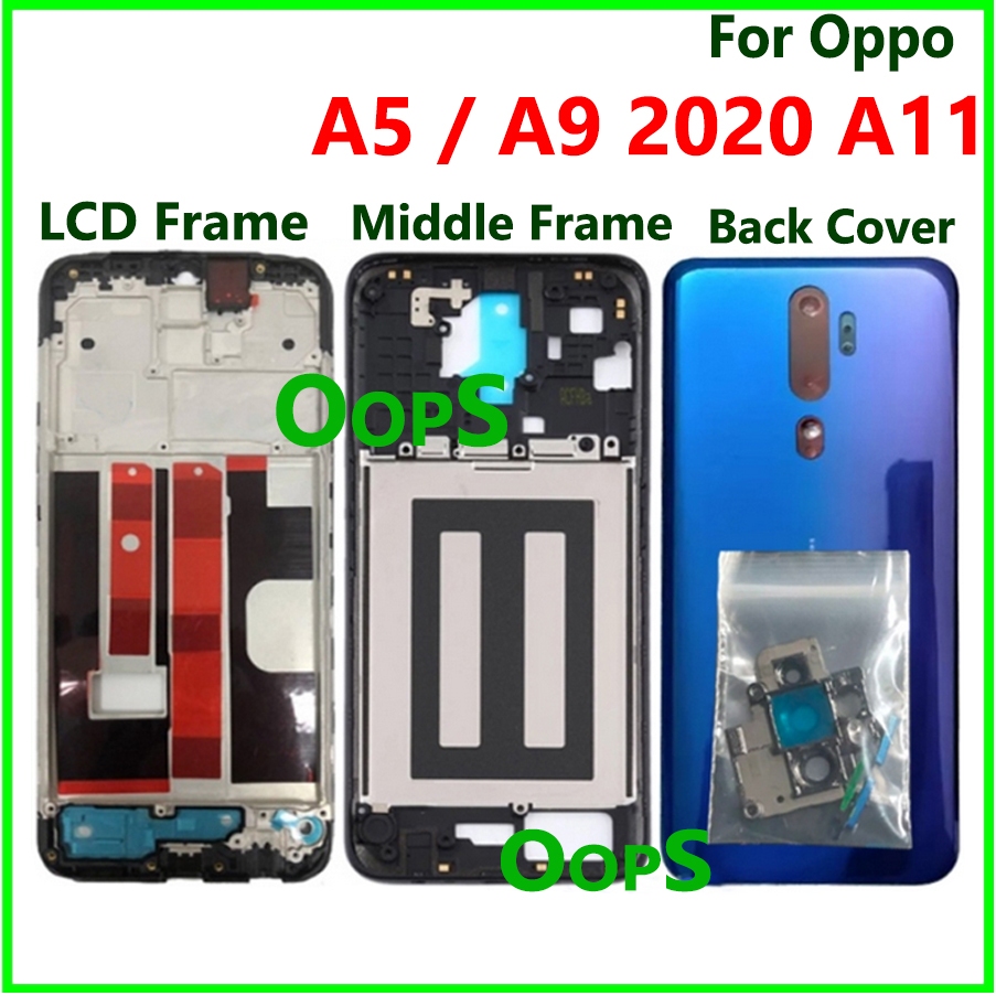 For Oppo A9 2020 / A5 2020 Front Middle LCD Frame Bezel Back Battery ...