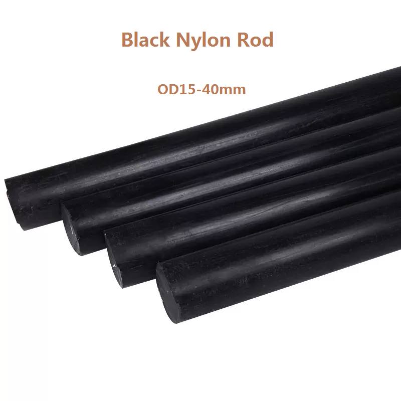 Black Nylon Rod Solid Cylindrical Rod Material PA6 Hard And Wear ...