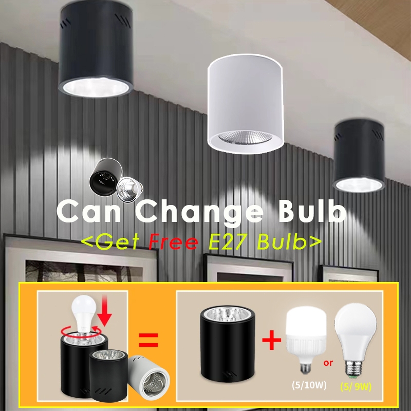 3 Colors Led Surface Downlight 3.5" 4" Tin Milo Ceiling Light Flush ...