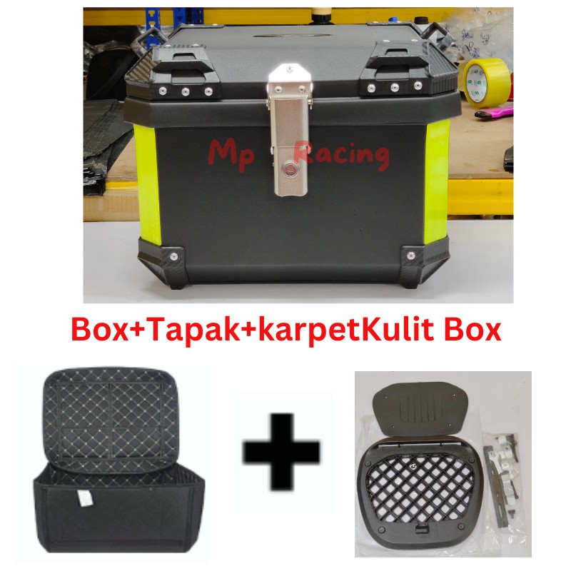 Aluminium Top Box X Design Kotak Motosikal Peti Aluminum Box Motorcycle ...