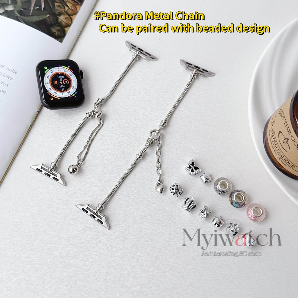 DIY Pandora ultra-fine chain strap For iWatch Series 10 9 8 7 6 SE 5 4 ...