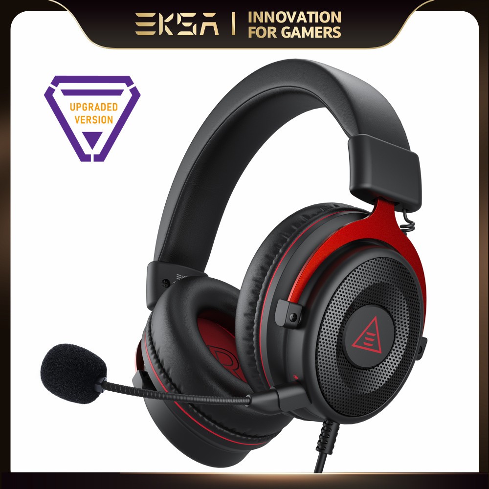 EKSA E900 Upgraded Wired Gaming Headset Stereo Over-Ear Headphones with Detachable Mic for PS5 ...