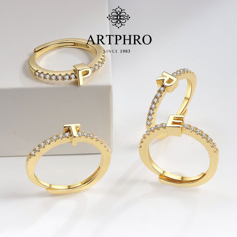 ARTPHRO Letter Ring For Women and Men Promise Engagement Ring | Shopee ...