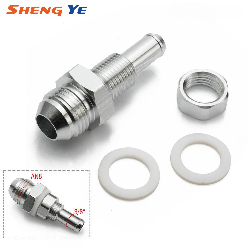 AN6/AN8 Flare Male Bulkhead To 5/16" Or 3/8" Hose Barb Fitting Adapter ...