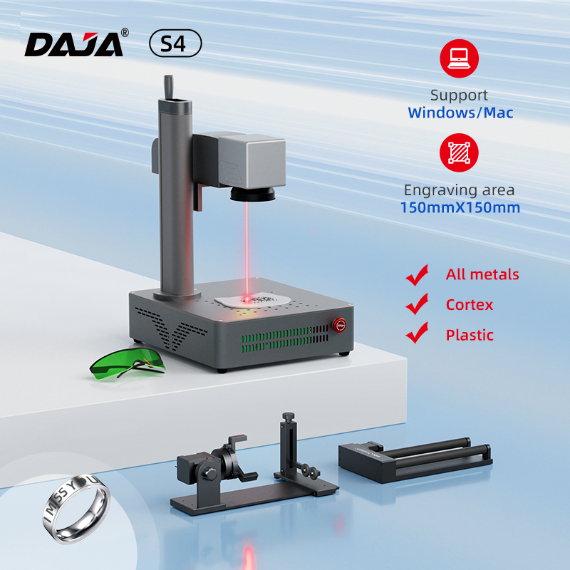 DAJA S4 Laser Marking Machine Laser Engraving For Metal Plastic Stainless Steel Batch Engraver ...