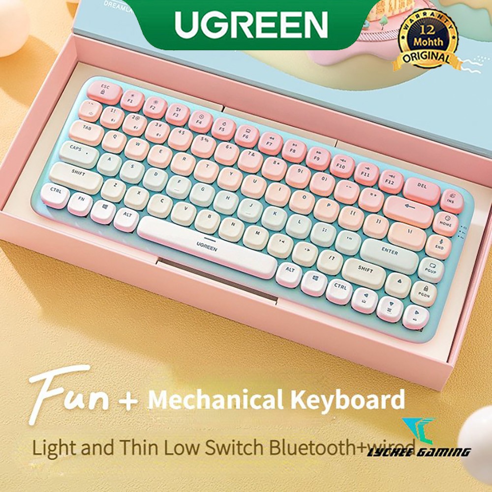 Ugreen FUN Bluetooth wireless rechargeable mechanical keyboard 84 keys ...