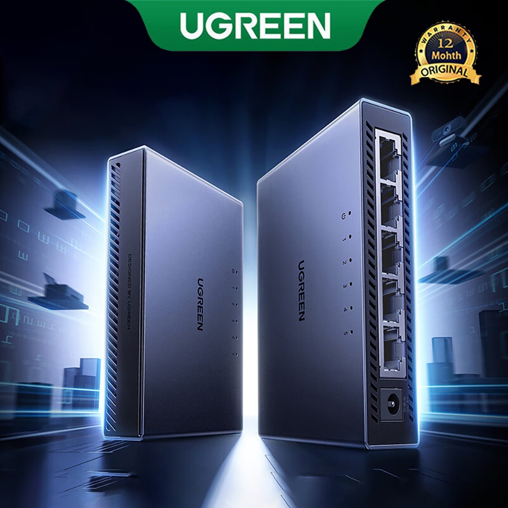 Ugreen 5-Port 10/100/1000Mbps RJ45 Ethernet Switch Multi-Gigabit ...