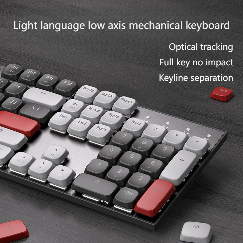 MageGee high-end business mechanical keyboard wired portable red axis ...