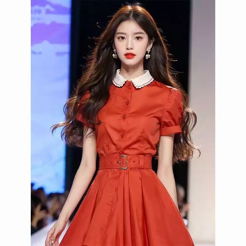 Tea Break French Temperament Beautiful Skirt High End Exquisite Super