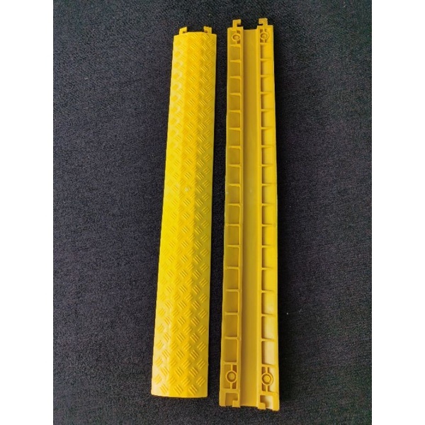 1 METER 1 CHANNEL YELLOW SAFETY PVC CABLE & HOSE PROTECTOR RAMP FLOOR ...