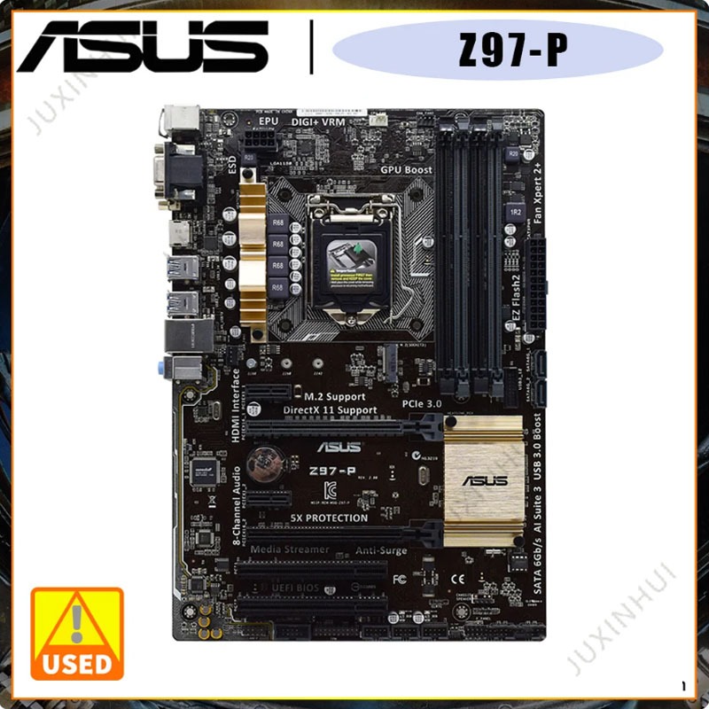 ASUS Z97-P motherboard LGA 1150 pin suitable for 1231 V3 4590 M2 NVME integrated desktop Z97 ...