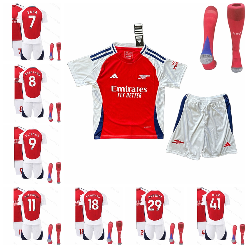 2024-25 Season Arsenal Home Football Jersey Kits Saka Odegaard Jesus ...