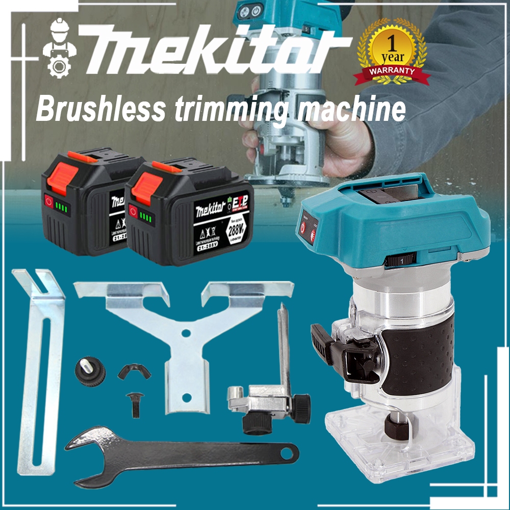 Mekitor router machine wood trimmer router cordless mesin ukir kayu ...