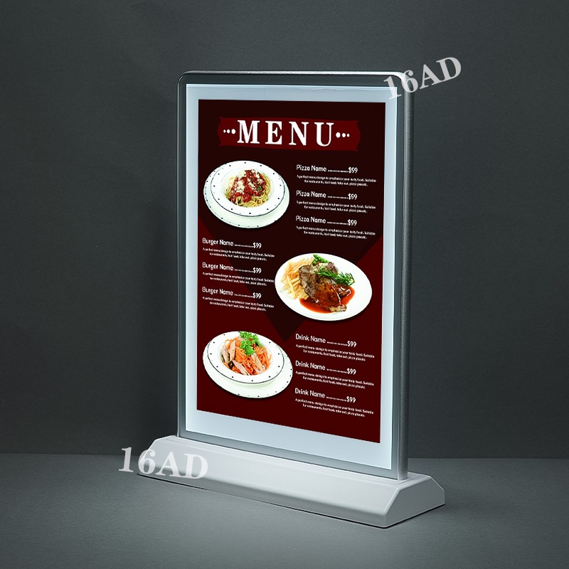 rechargable led light box picture frame menu board like led menu board ...