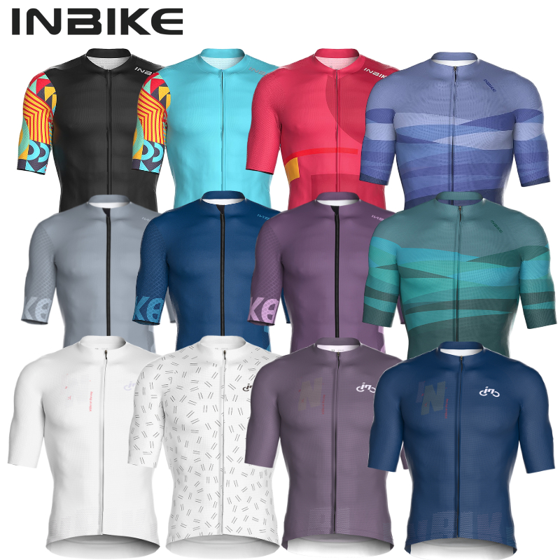 INBIKE Men's Cycling Shirt Collection, with pockets, summer Road Bike Jersey, Bicycle Short ...